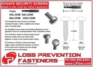 Avsafe – Tamperproof Security Bits